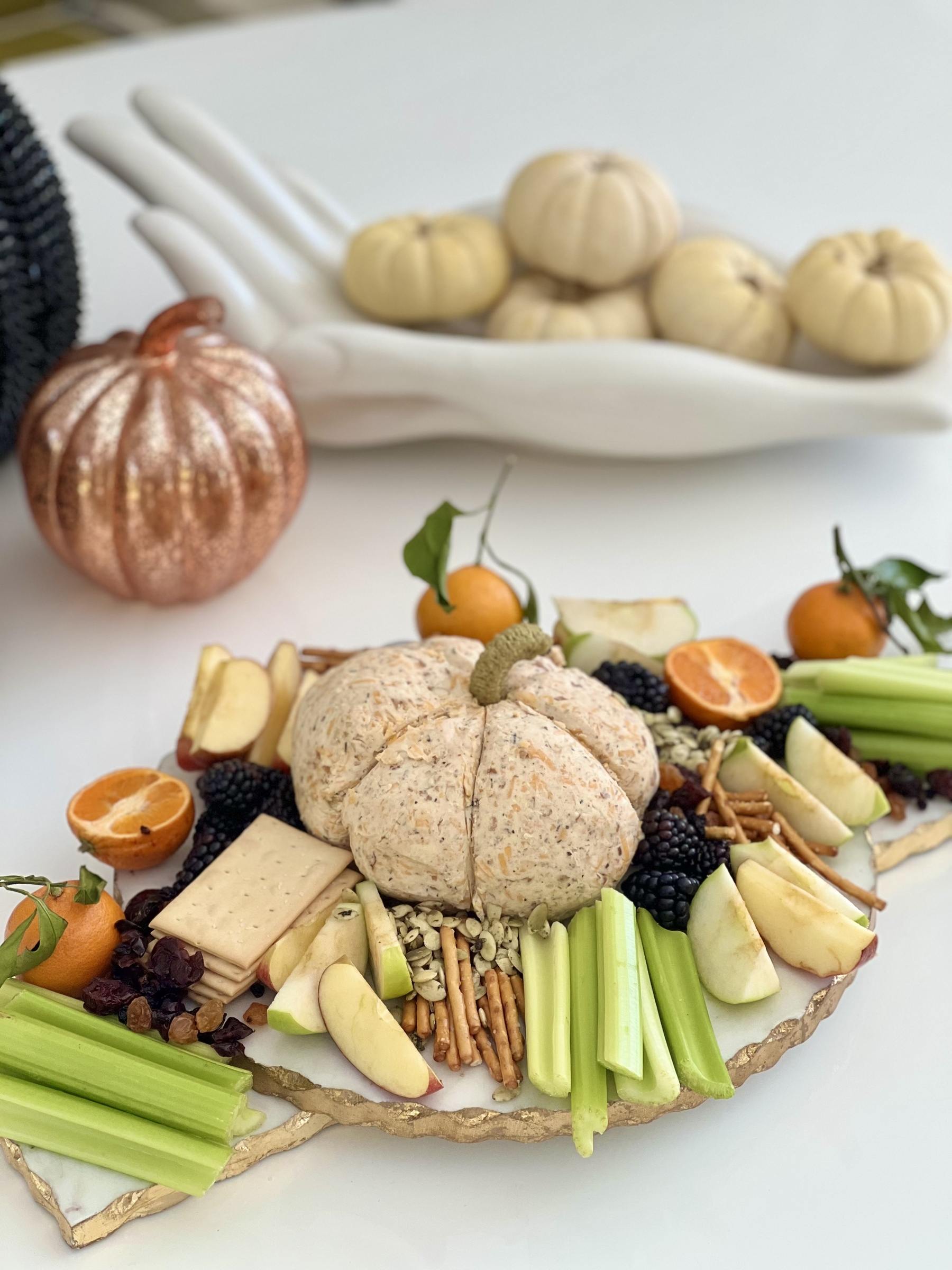 Pumpkin Shaped Cheese Ball - Danielle Yancey