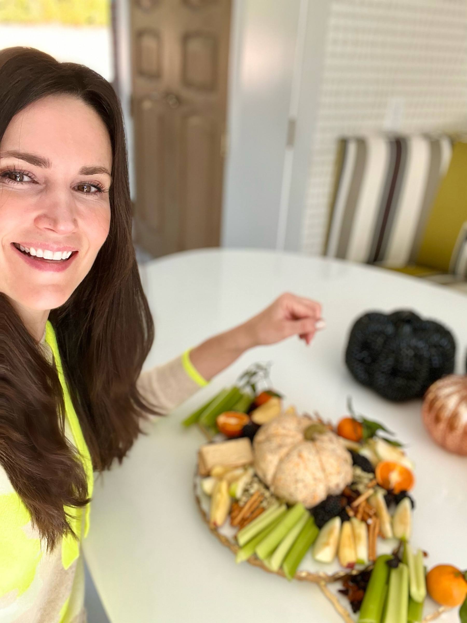 Pumpkin Shaped Cheese Ball - Danielle Yancey